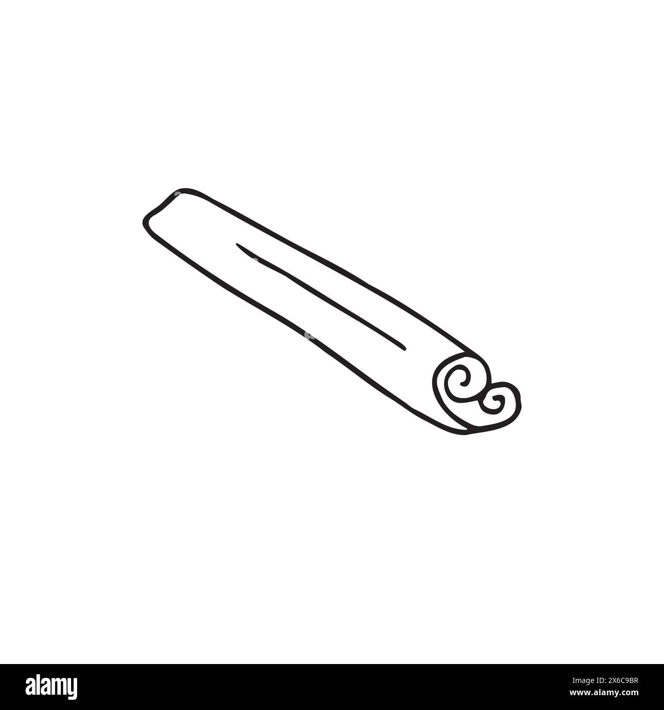 Vector hand drawn doodle sketch cinnamon isolated on white background ...
