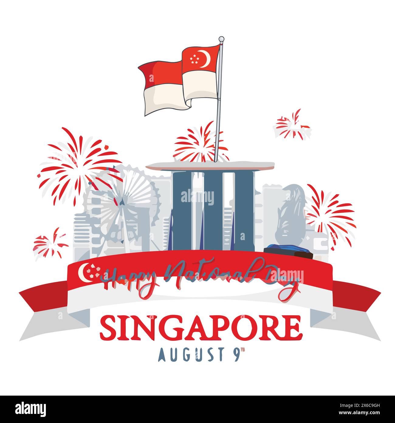 Happy singapore national day hi-res stock photography and images - Alamy