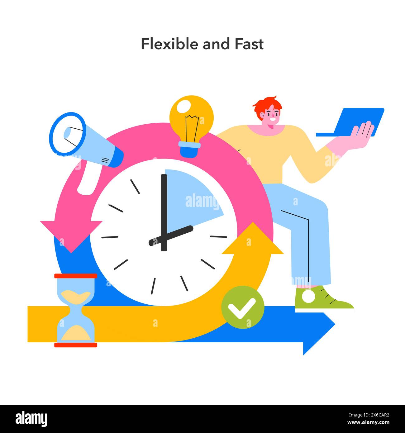 Momentary Marketing vector. A visual metaphor for agility in strategy ...