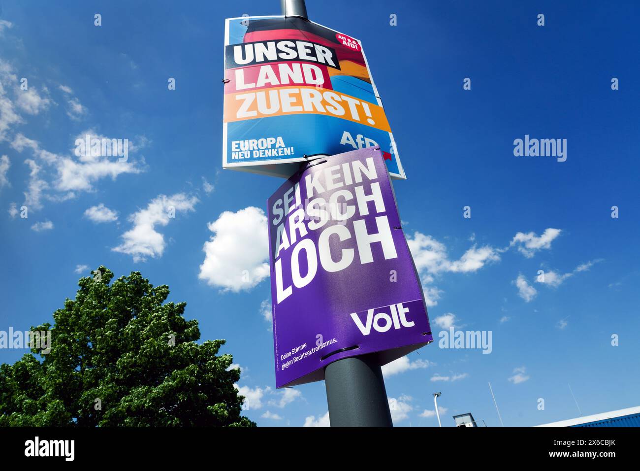 Dortmund, 14.5.2024: Wahlplakate zur Europawahl am 9.6.2024. Plakat der ...