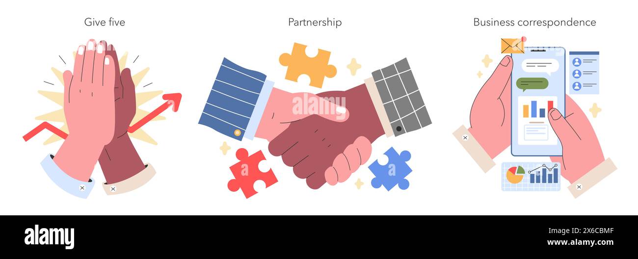 Business Professionals concept Unity in teamwork, forming partnerships ...