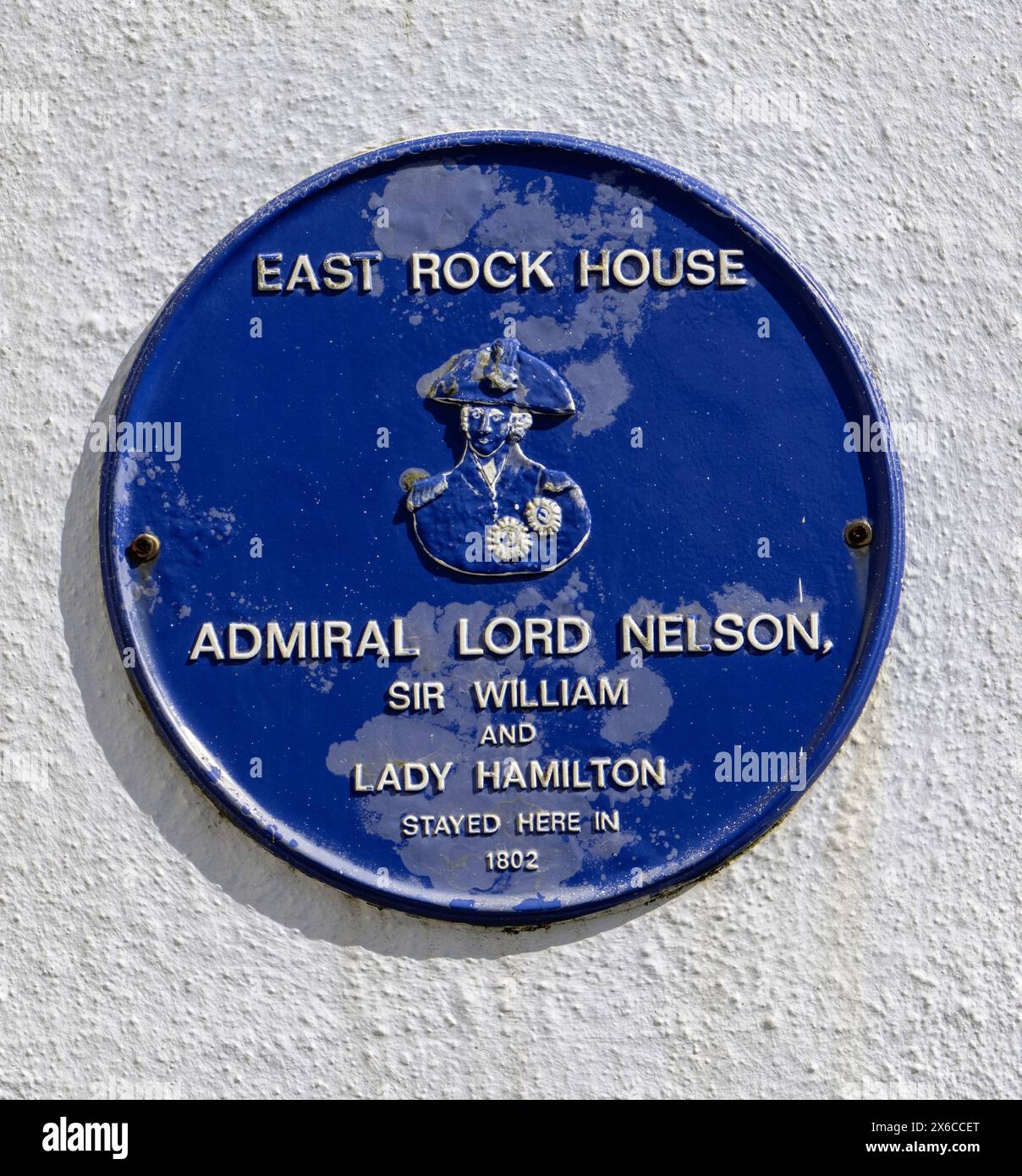 Blue Plaque at East Rock House where Admiral Lord Nelson and Lady ...