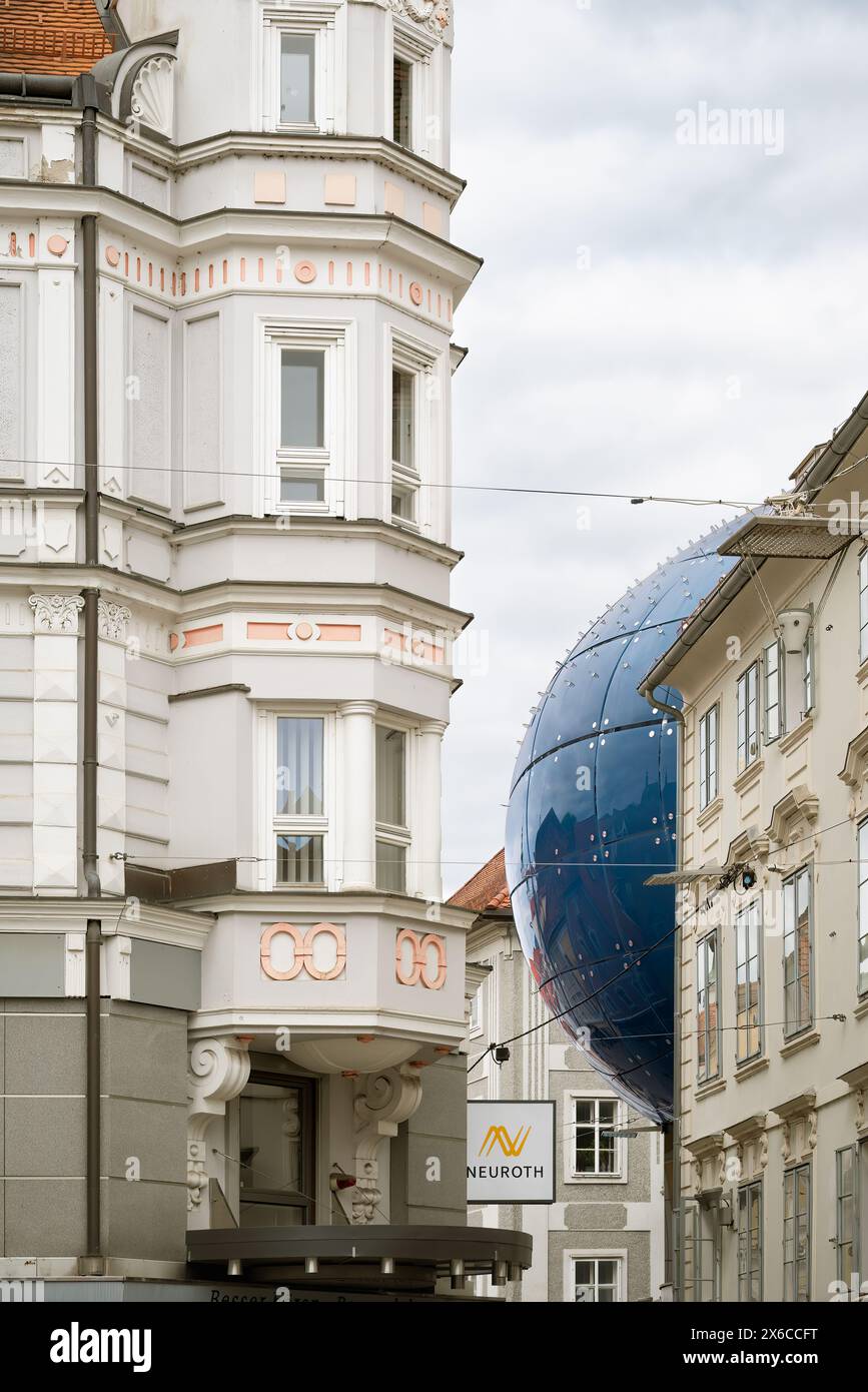 Graz, Austria - Kunsthaus Graz by Peter Cook and Colin Fournier Stock ...