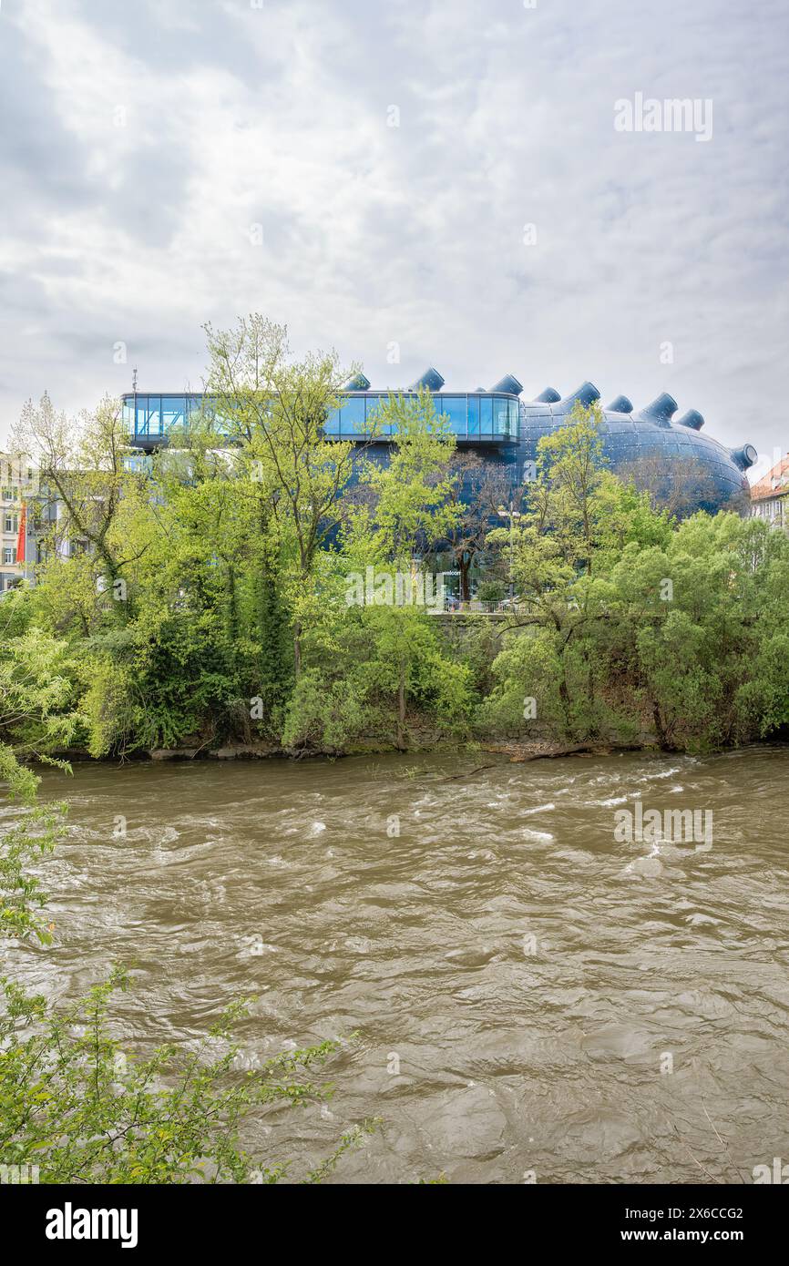 Graz, Austria - Kunsthaus Graz by Peter Cook and Colin Fournier Stock ...