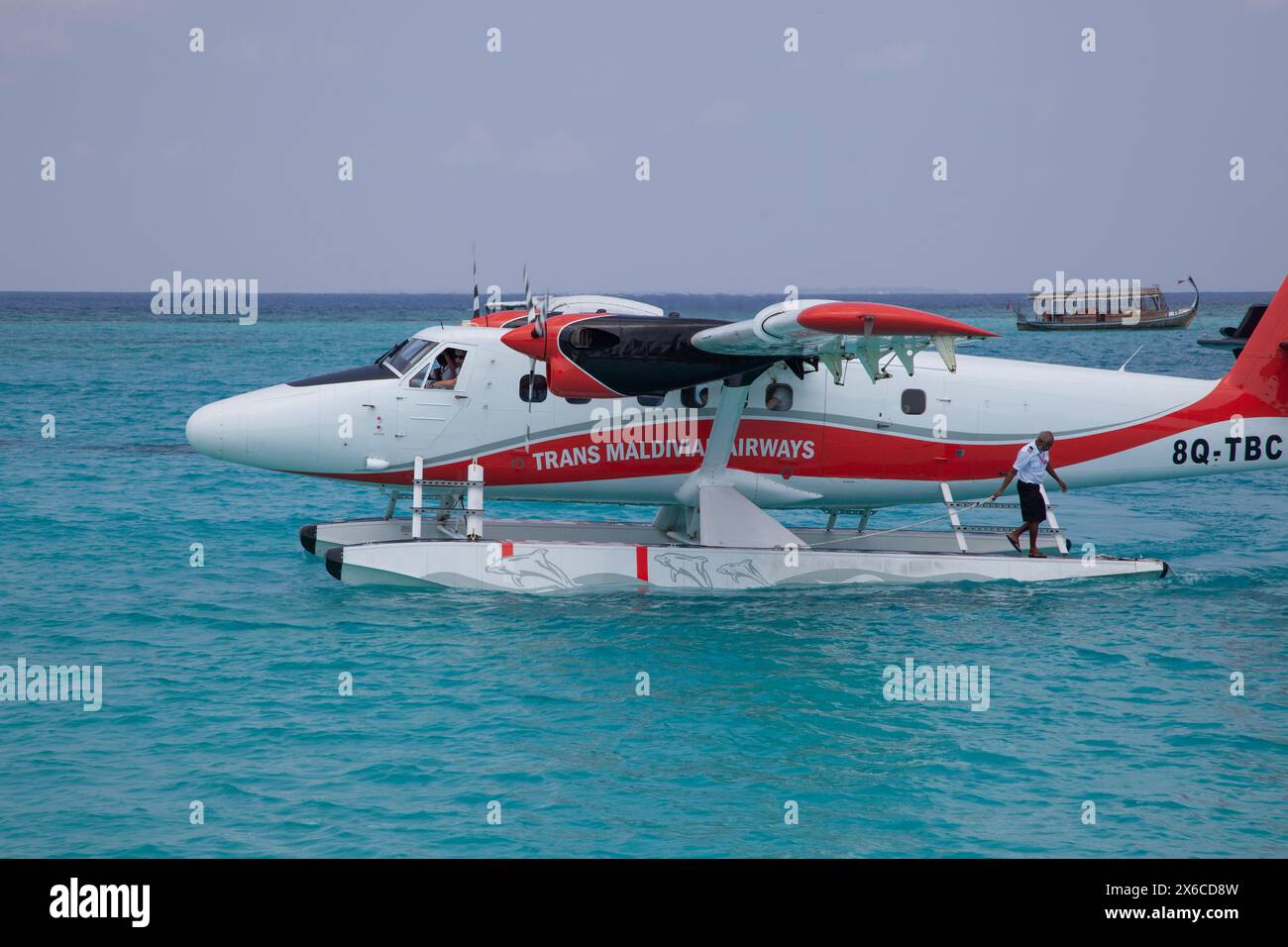 Trans Maldivian Airways seaplane Stock Photo - Alamy