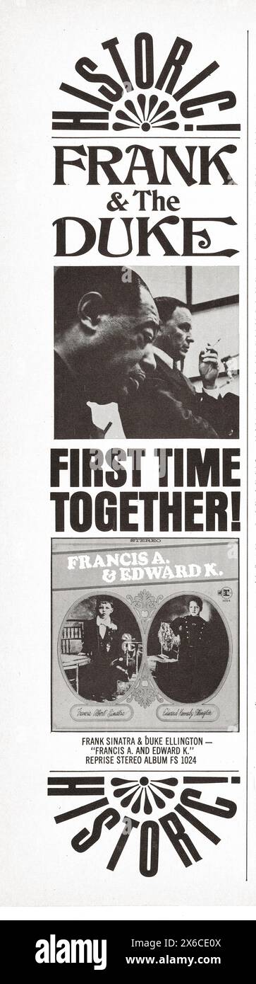 Frank And Duke An Advertisement In A Late 1960s Music Magazine For A Record Album Featuring The