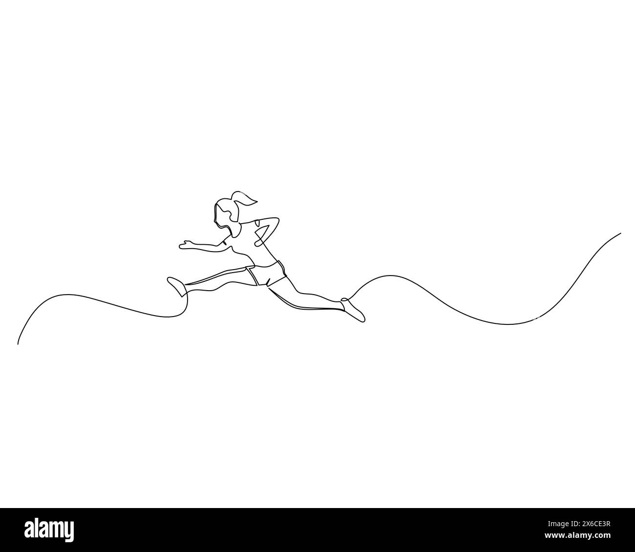 Young woman in jump Stock Vector Images - Alamy