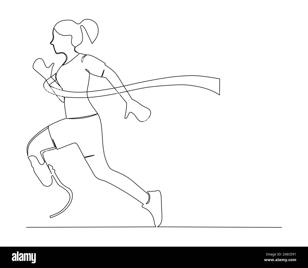 Female artificial limb lifestyle Stock Vector Images - Alamy