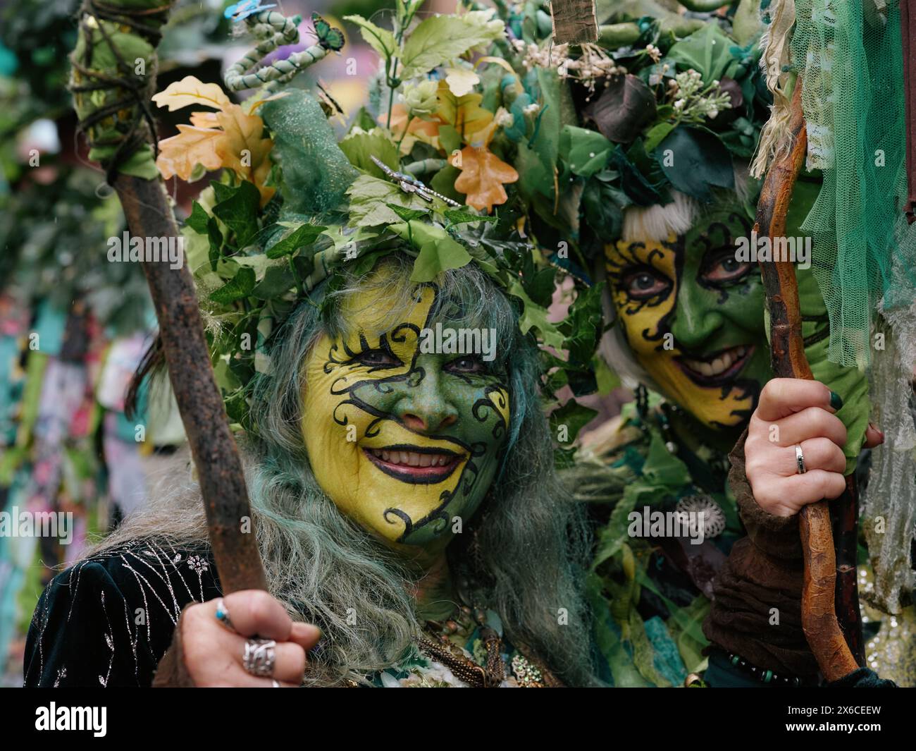 Participants in the Jack in the Green May Day English folk festival May ...