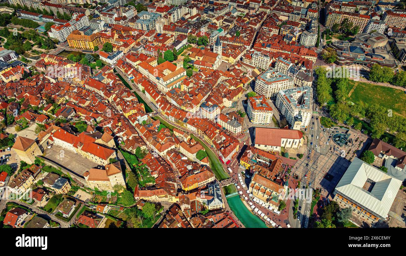 View from above of a small ancient town Stock Photo - Alamy