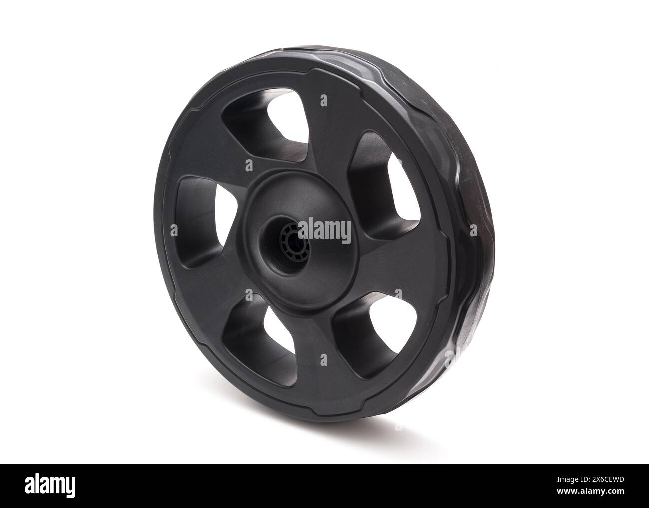 Plastic wheel isolated on white Stock Photo - Alamy