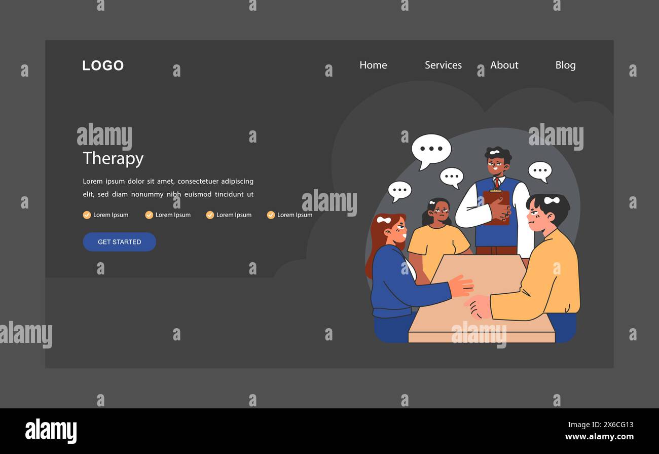 Overcoming fears web or landing dark or night mode. Characters ...