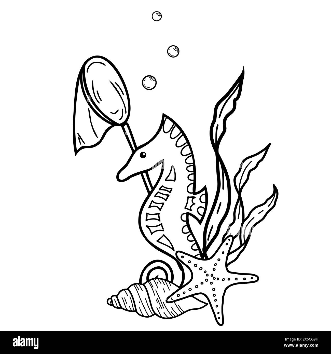 Summer vacation seashells Black and White Stock Photos & Images - Alamy