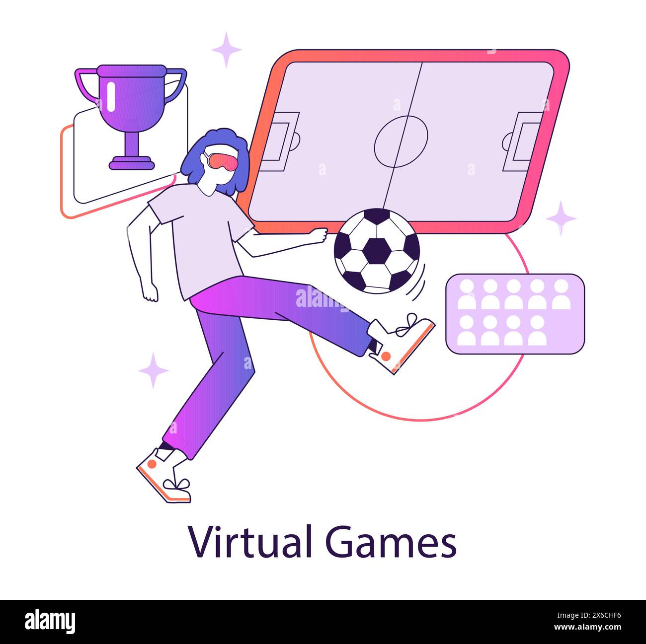 Virtual stadium Stock Vector Images - Alamy