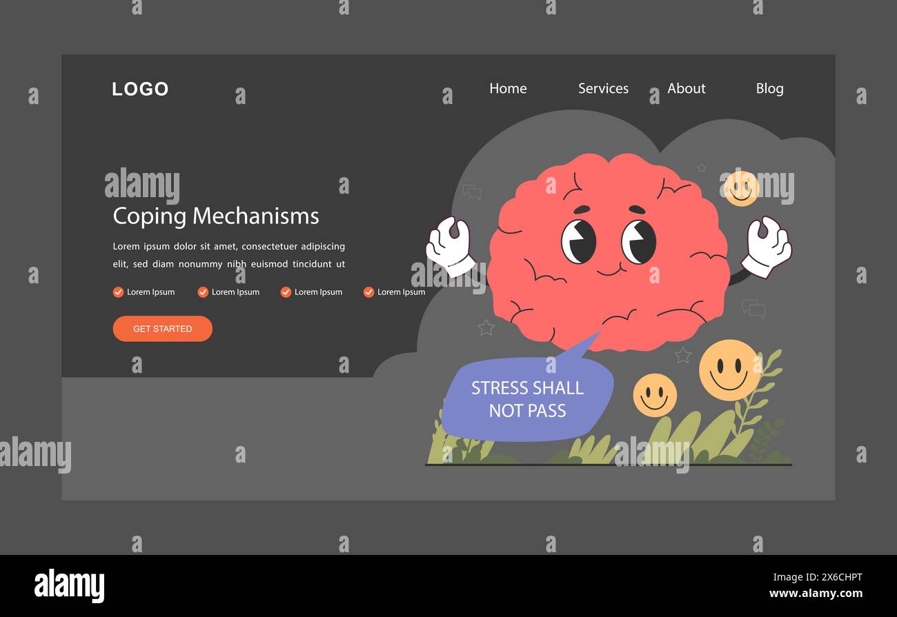 Stress coping mechanism Stock Vector Images - Alamy