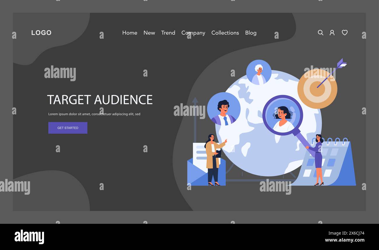 Target Audience concept. A strategic focus on customer demographics, with detailed segmentation ...