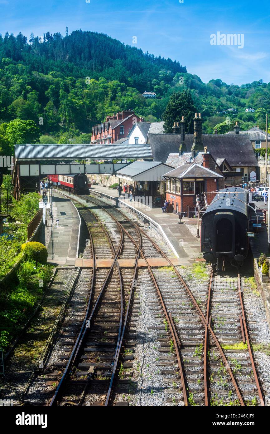 View of Llangollen Railway Station, now a heritage railway Stock Photo ...