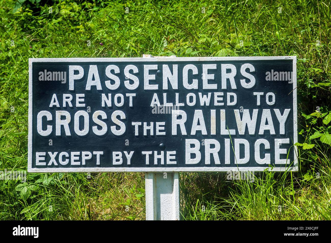 Sign on the Llangollen heritage railway Stock Photo - Alamy
