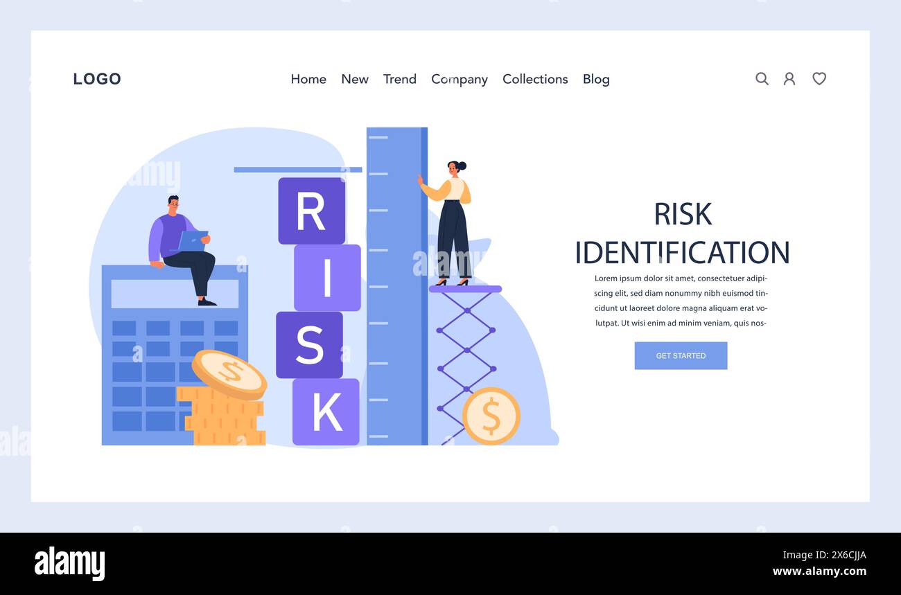 Risk Identification web or landing. Strategic evaluation of financial ...