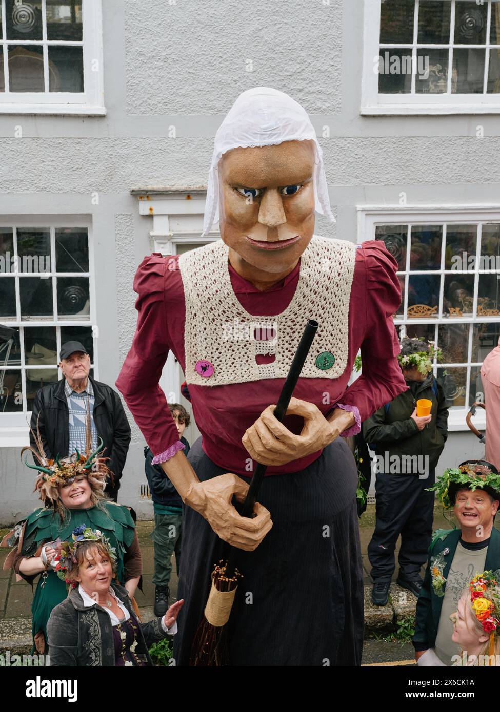 A bowing giant in the Jack in the Green May Day English folk festival ...