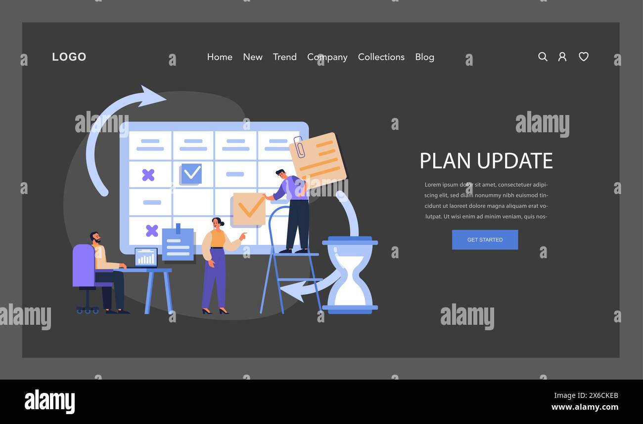 Team professionals collaboratively planning Stock Vector Images - Alamy