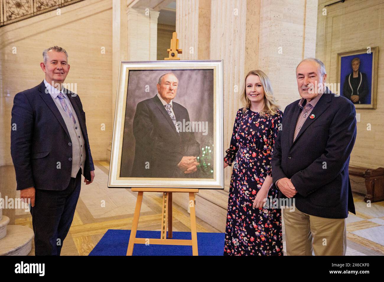 Stormont Assembly speaker Edwin Poots (left) with former Stormont ...