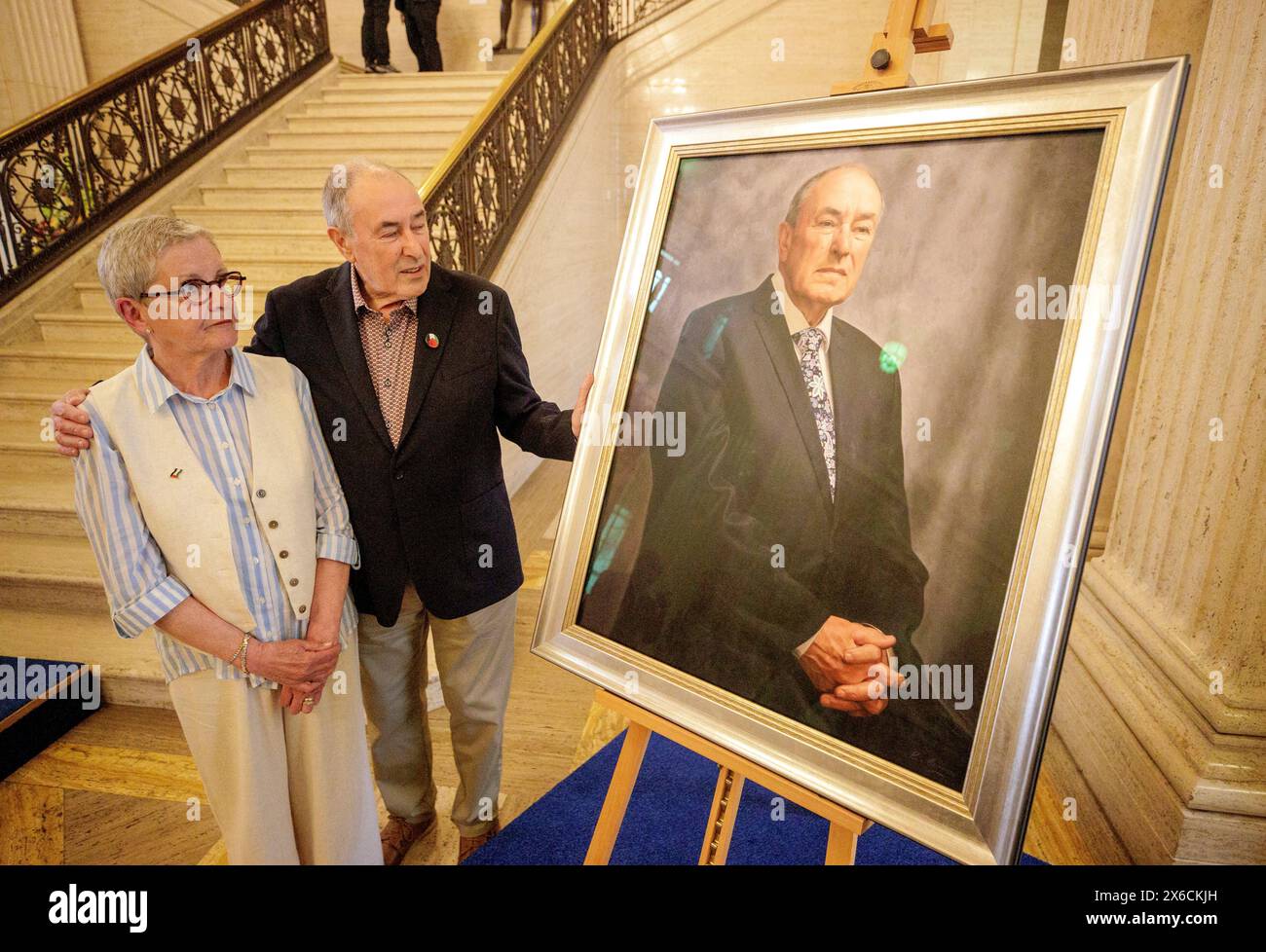 Former Stormont Assembly speaker Mitchel McLaughlin and his wife ...