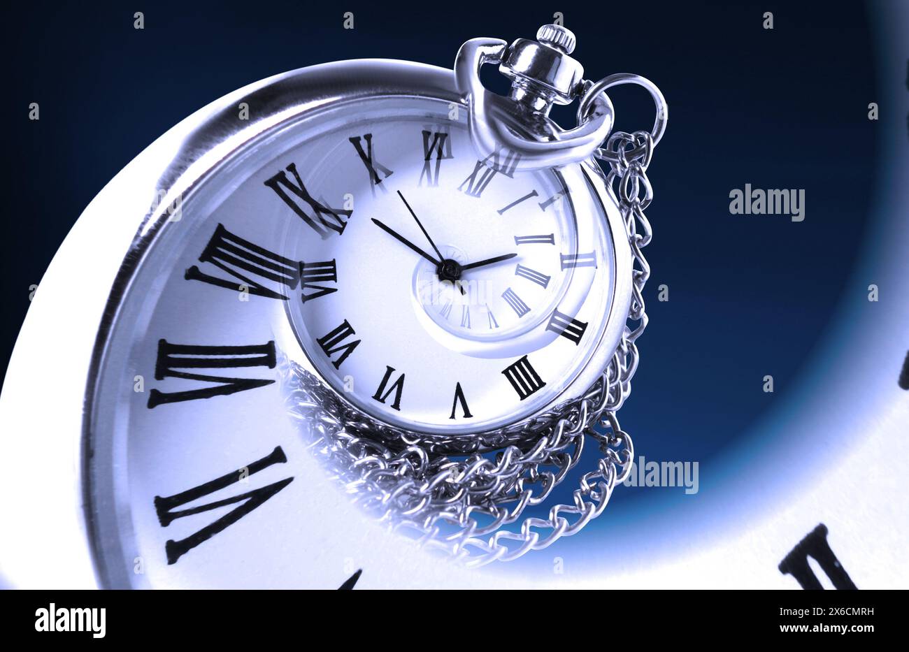 Infinity and other time related concepts. Pocket watch face with roman ...