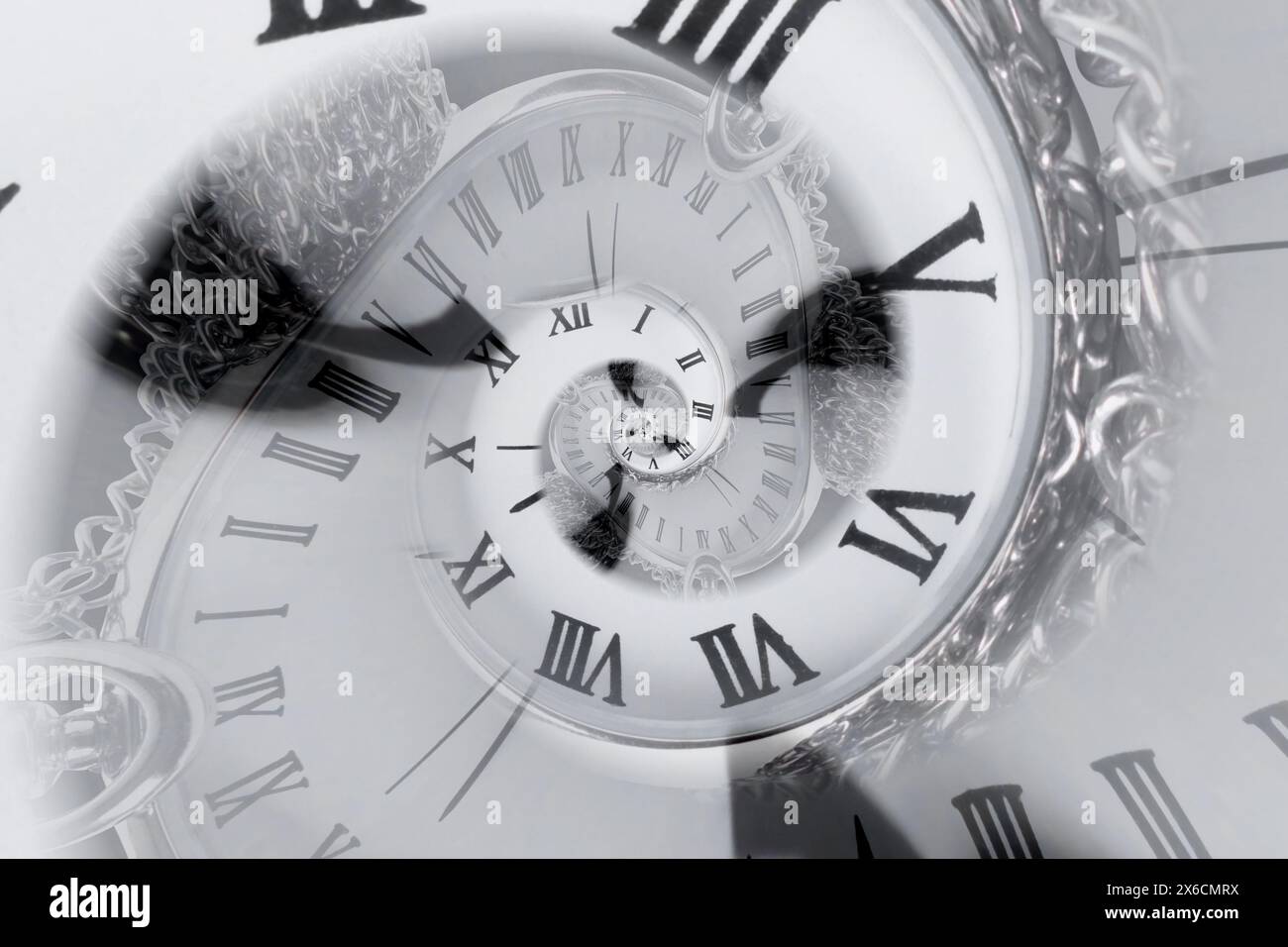 Infinity and other time related concepts. Pocket watch face with roman ...