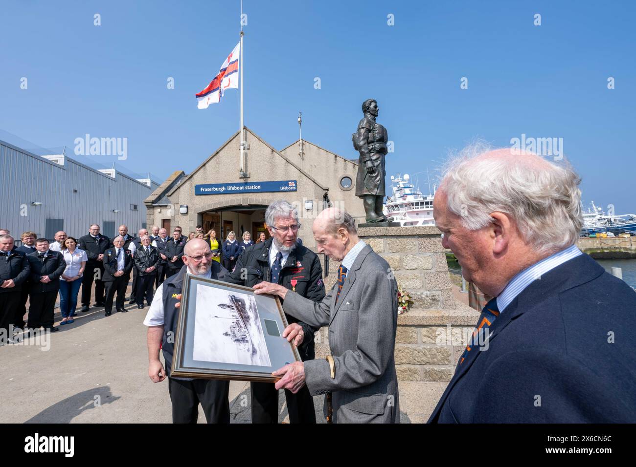 The Duke of Kent, president of the RNLI, during his visit to the ...