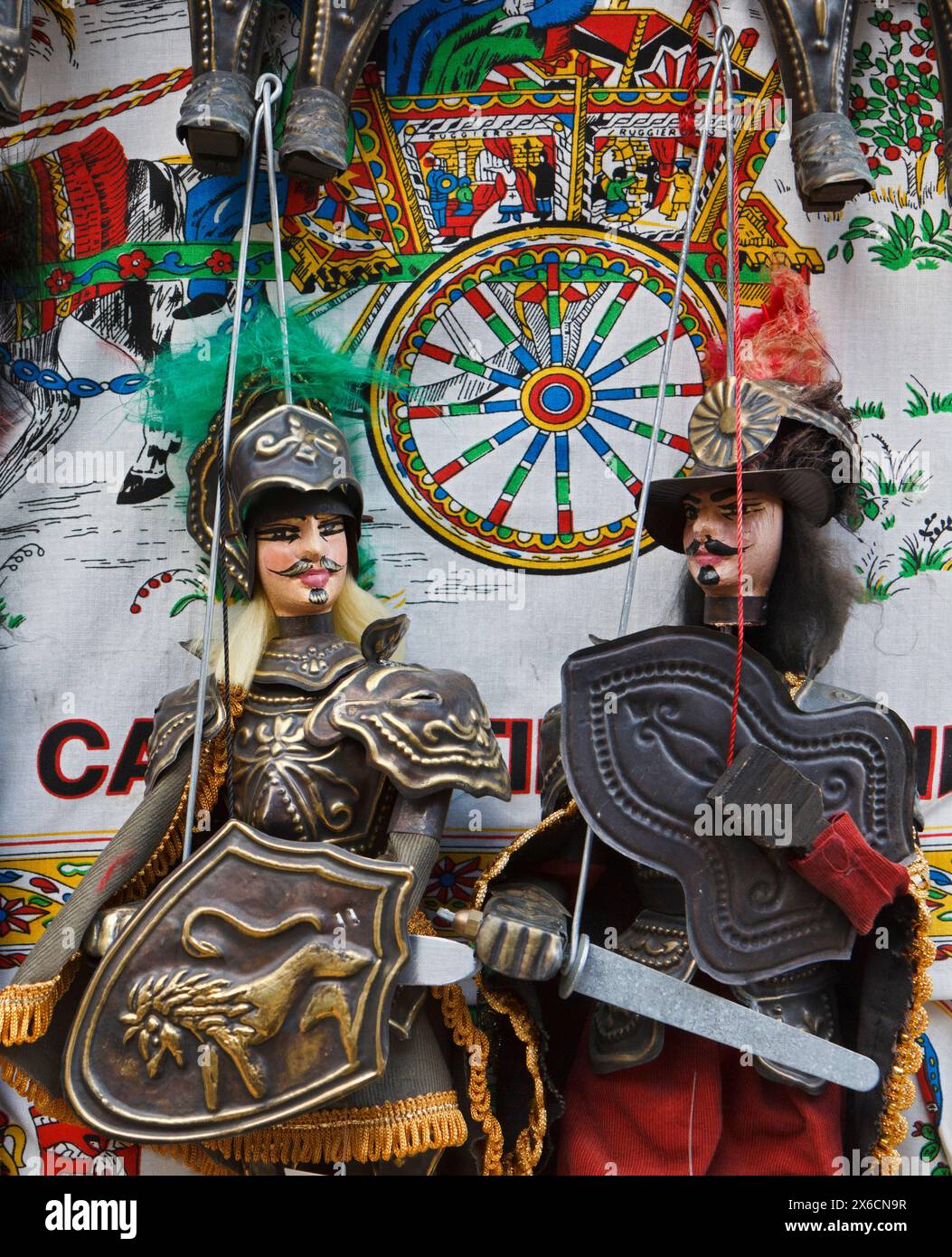 Italy, Sicily, Erice (Trapani), sicilian puppets for sale Stock Photo ...