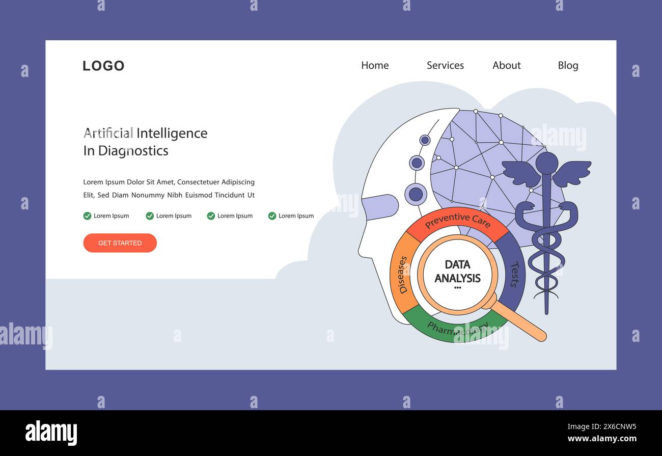 Modern Diagnostic Tools concept. Integrating artificial intelligence ...