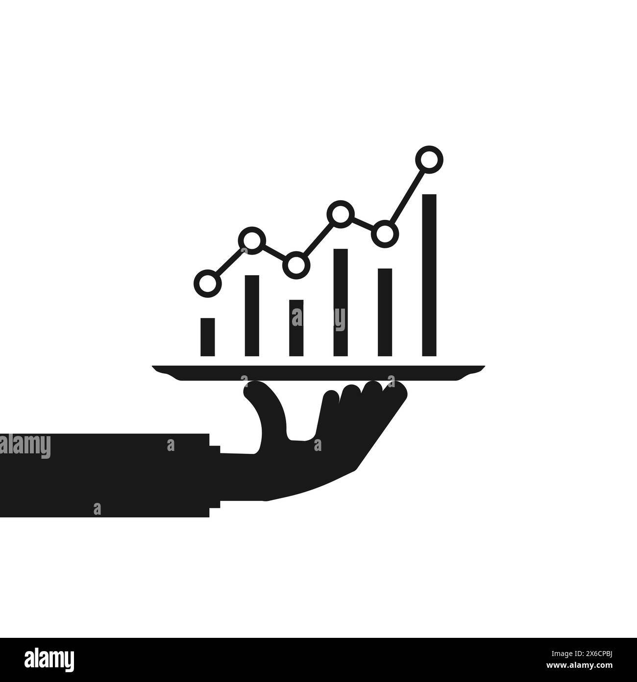 black hand showing increase growth icon Stock Vector Image & Art - Alamy