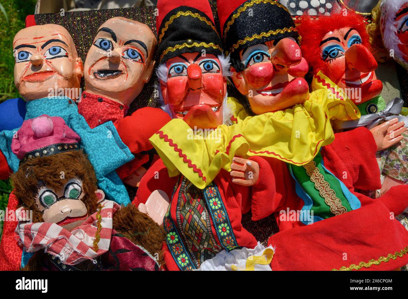 Traditional wooden puppets at the Covent Garden May Fayre and Puppet ...