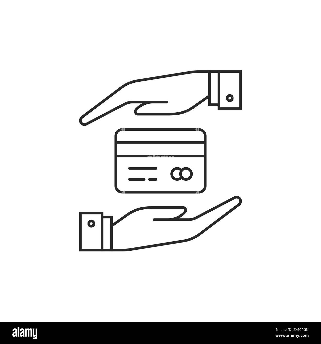 linear hand and credit card like deposit Stock Vector Image & Art - Alamy