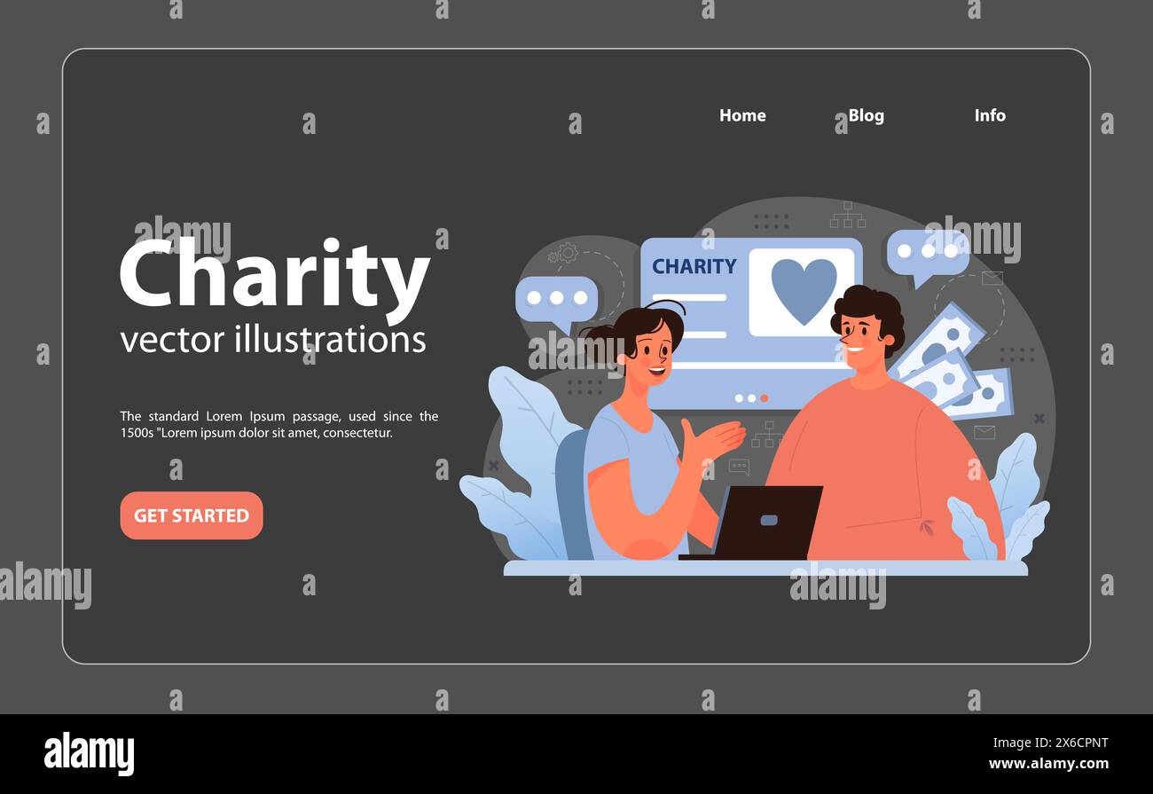 Night or dark mode web or landing page Stock Vector Images - Alamy