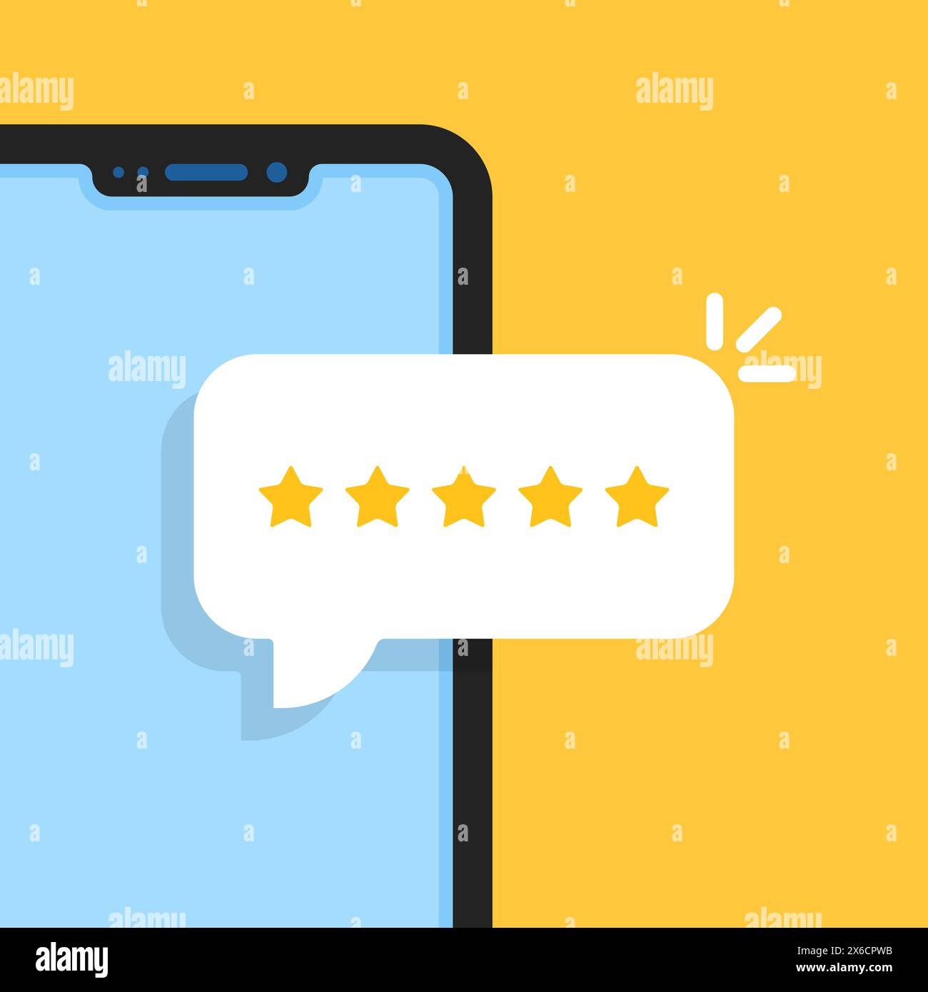 Customer online review mobile Stock Vector Images - Alamy