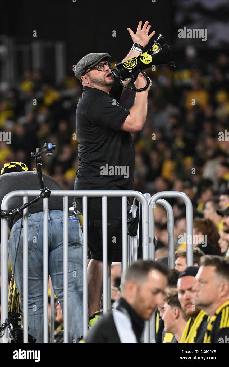 Columbus, Ohio, USA. 11th May, 2024. Columbus Crew fans cheer their ...