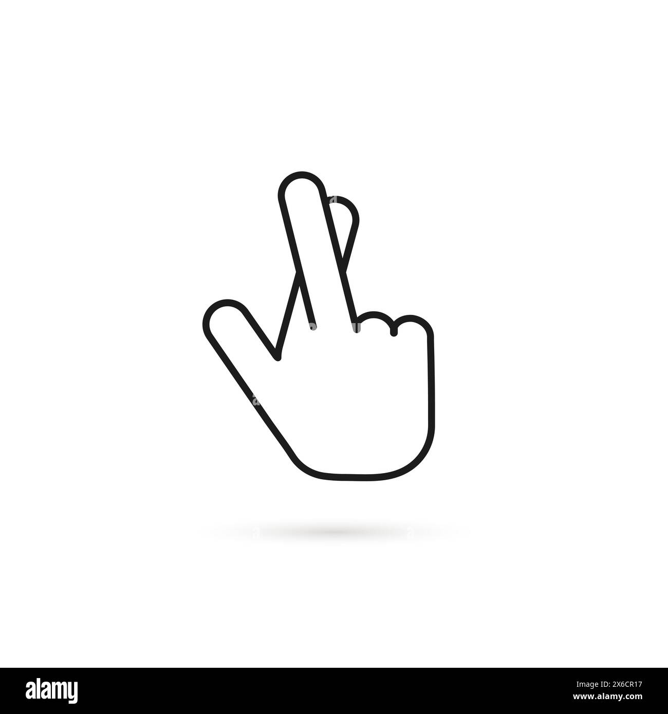 black thin line crossing fingers icon Stock Vector Image & Art - Alamy