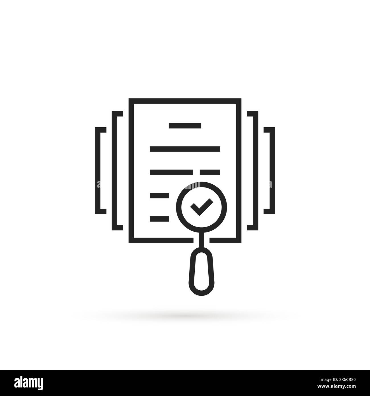 linear doc review or audit like assess icon Stock Vector Image & Art ...