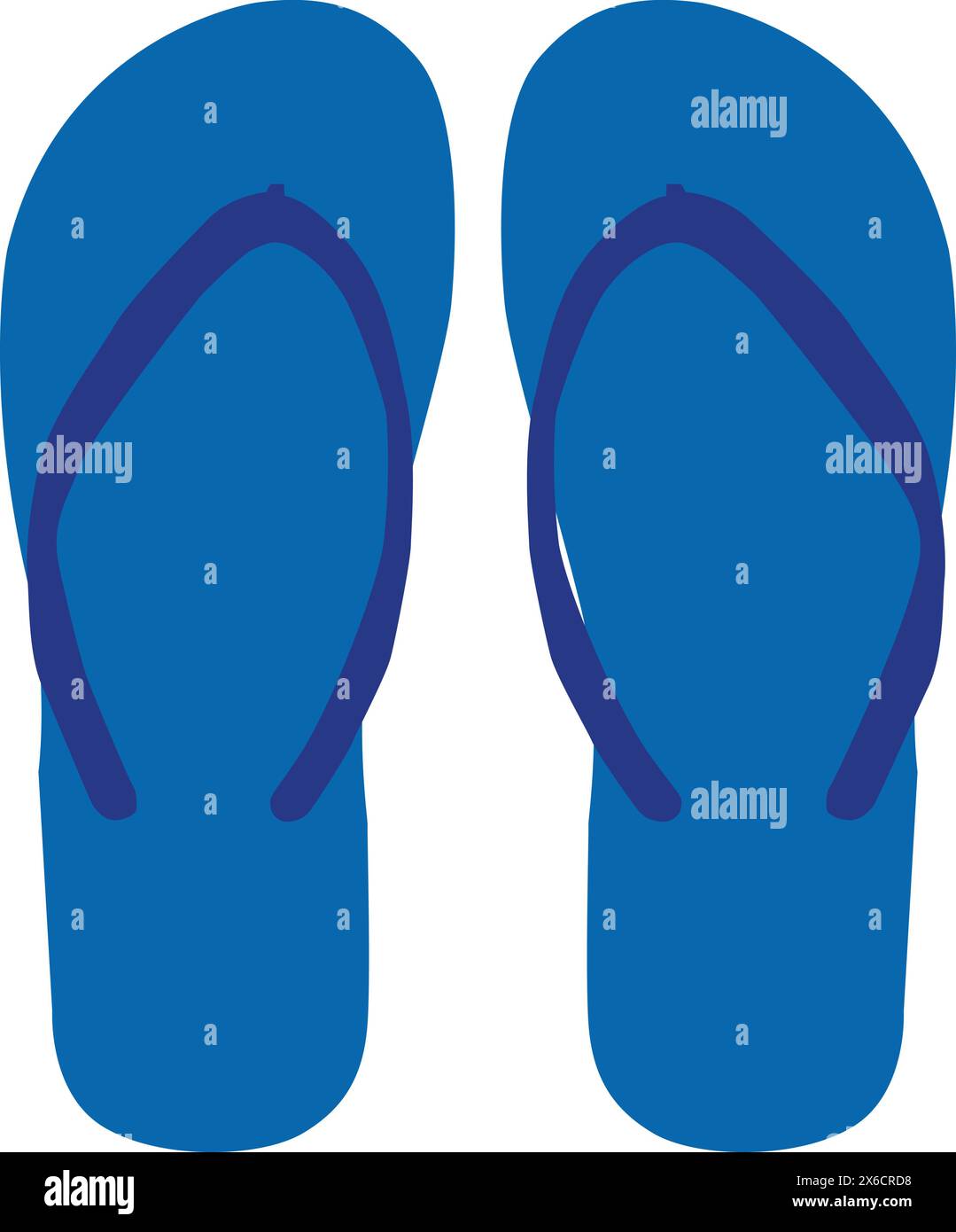 Flip Flop Blue Slippers, flip flops vector, casual wear slipper, simple ...