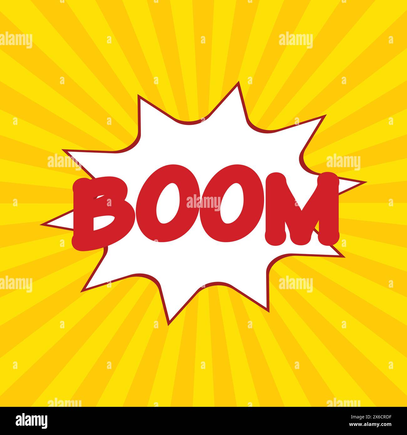 Boom Promo Template, Orange comics Background, Comic Bubble in Pop ...