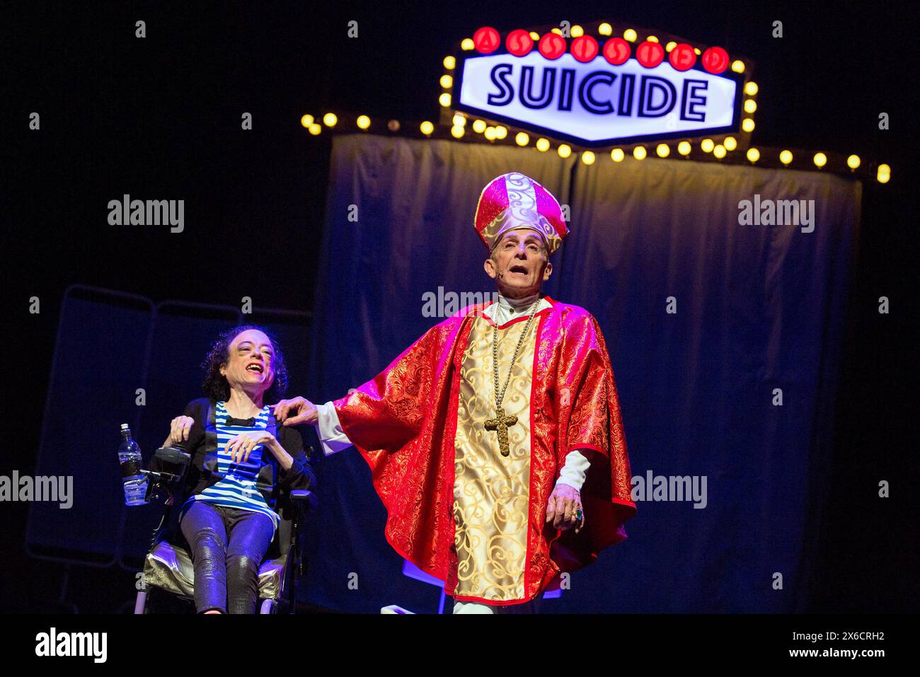 Liz Carr and David James in ASSISTED SUICIDE The Musical created and ...