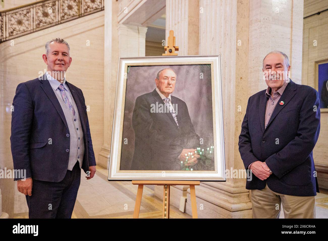 Stormont Assembly speaker Edwin Poots (left) and former Stormont ...