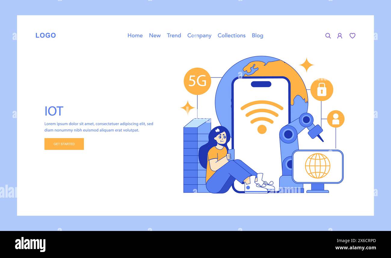 Hyperconnectivity concept. Digital transformation with IoT, 5G, and smart technologies in daily ...