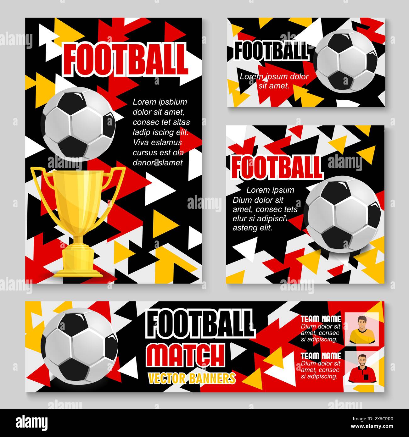 Germany 2024 euro soccer cup banners and posters. Vector templates ...
