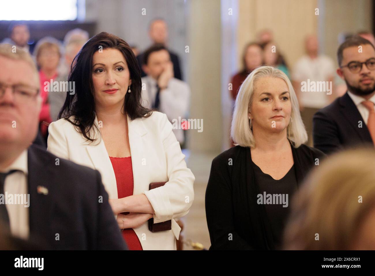 Deputy First Minister Emma Little-Pengelly (left) and Junior Minister ...