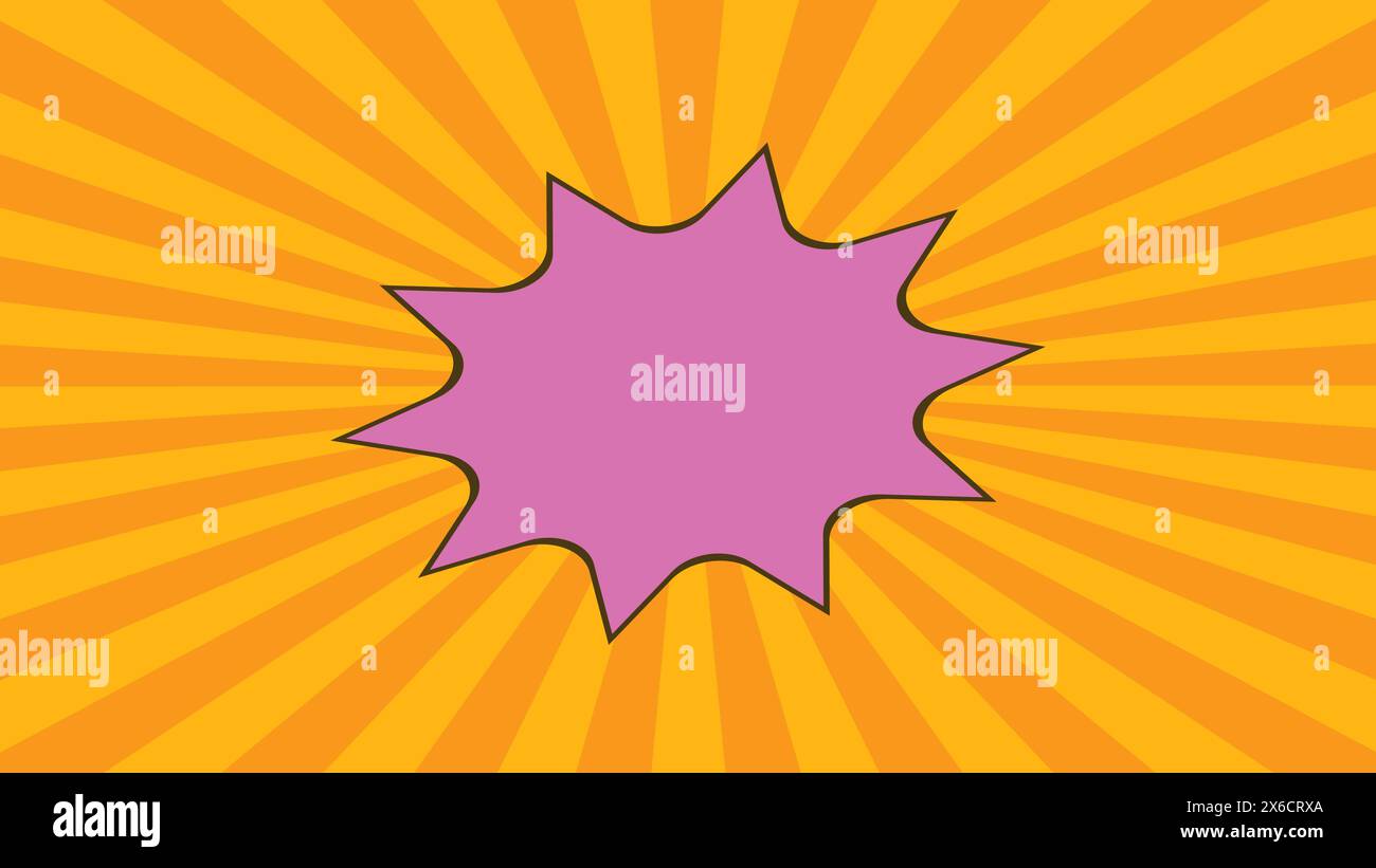 Promo Template, Yellow comics Background, Comic Bubble in Pop, orange ...