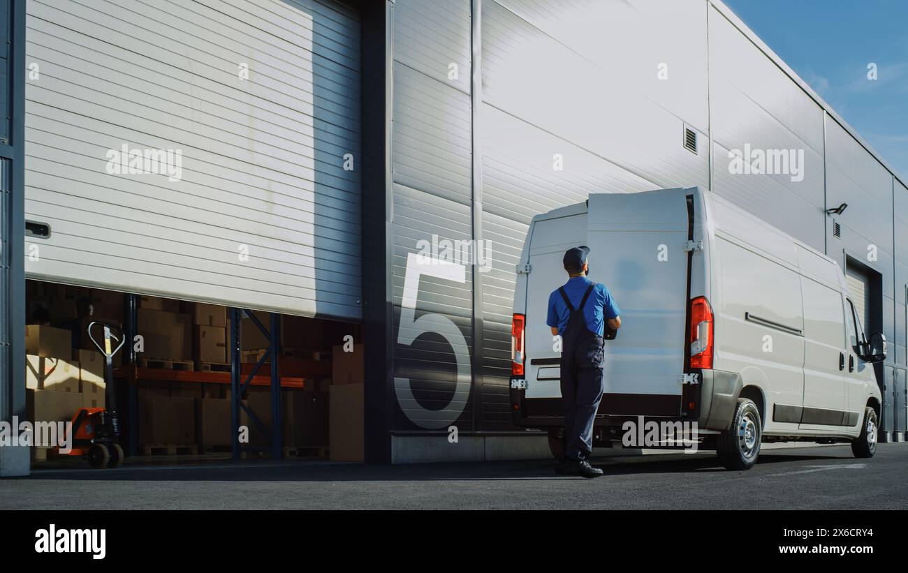 Outside logistics distribution warehouse female hi-res stock ...