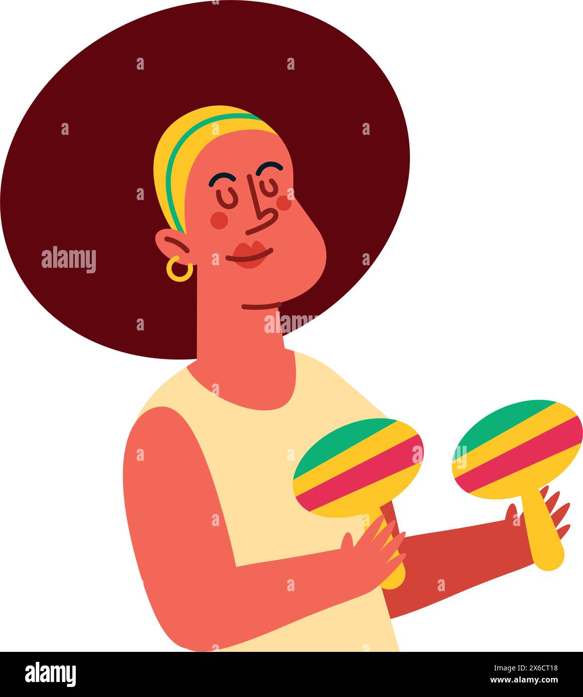 reggae man with maracas isolated design Stock Vector Image & Art - Alamy